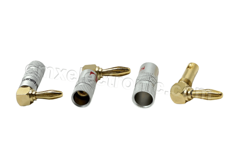 EK-6214GL N'MICHI L SHAPE BANANA PLUG - EMX Electronic